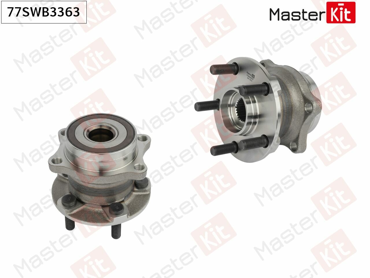 Ступица в сборе с подшипником задний. Subaru FORESTER SH/IMPREZA GR GH G3/LEGACY V BM MasterKit 77SWB3363