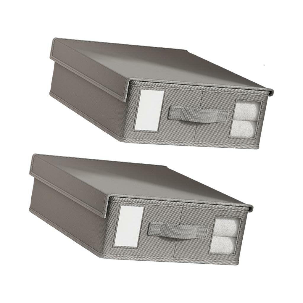 Коробка для хранения постельного белья с прозрачной пылезащитной крышкой, 3