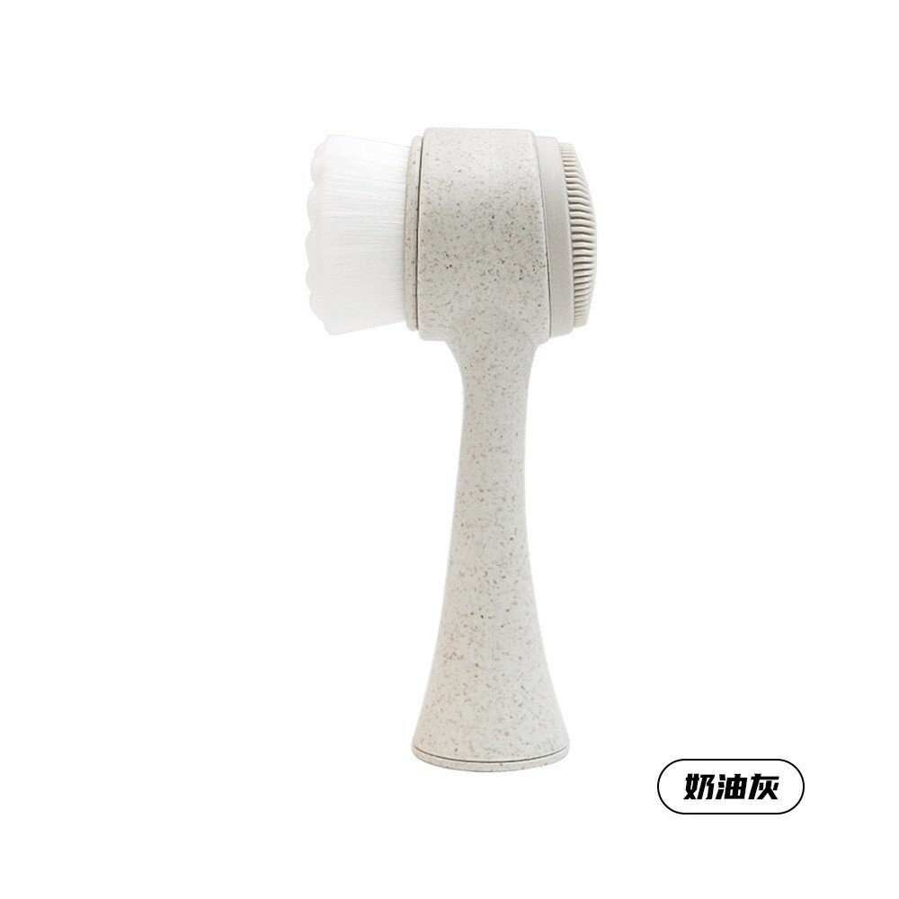 Силиконовая щетка для умывания лица с мягкими щетинками, двусторонняя очищающая щетка, ручная щетка для очищения лица, удалитель черных точек, волшебная очищающая щетка