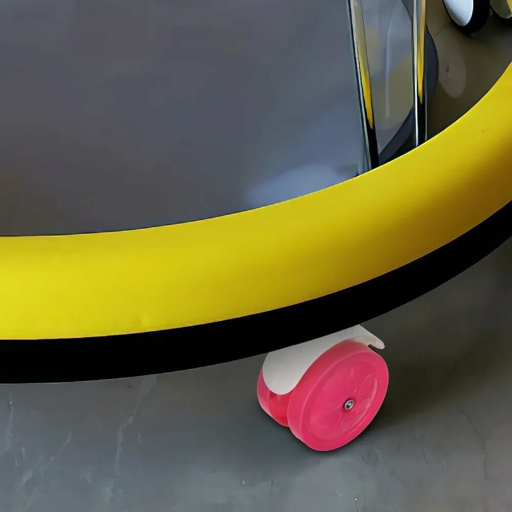 Комплект из 4 розовых колес из пп для детских ходунков и колясок, тихие и износостойкие