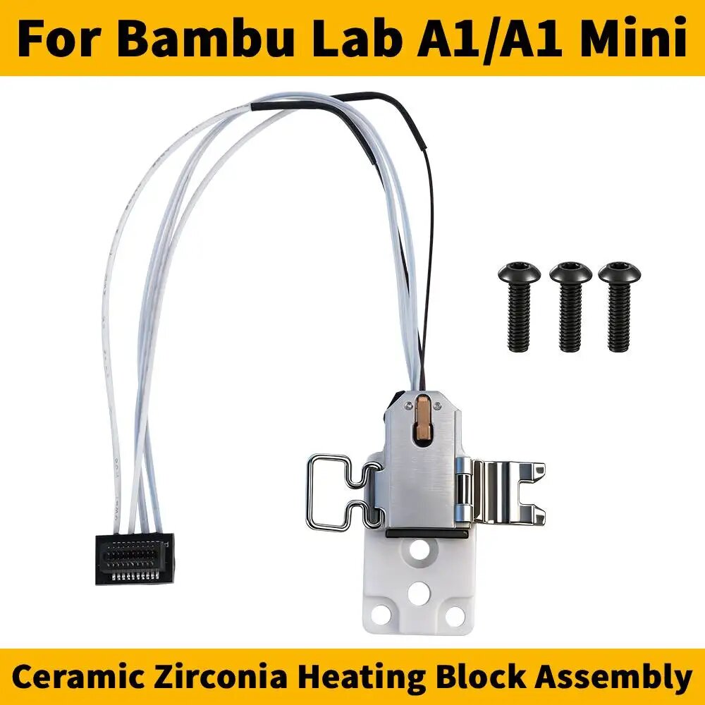 Для Bambu Lab A1/A1 Mini Hotend Монтажный нагревательный блок в сборе Аксессуары для 3D-принтера для Bambulab A1/A1 Mini Hotend Нагревательный компонент