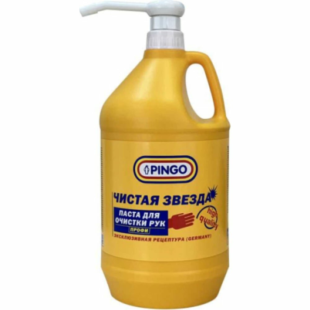 Паста для очистки рук Pingo "Чистая Звезда" Профи, канистра с дозат. 3,7 л 85010-14