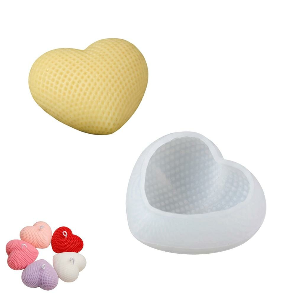 1 упаковка силиконовых форм в форме сердца, форма для свечей в форме 3D-сердечка для изготовления свечей из смолы, свечей, мыла и эпоксидной смолы ко Дню святого Валентина.