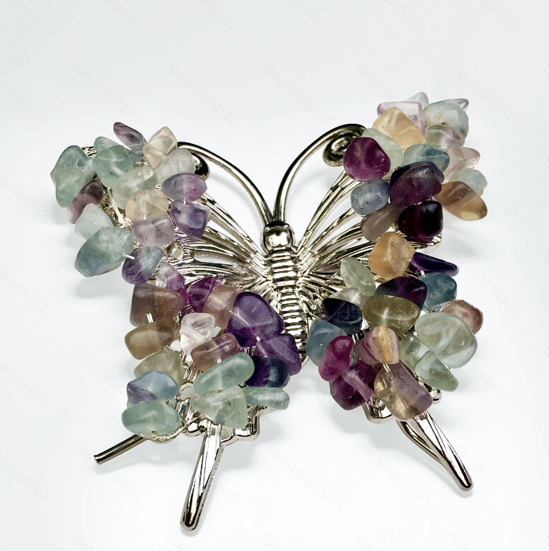 Натуральный кристаллический гравий, бабочка, ручная работа, плетение, DIY декор, орнамент, производитель, оптовая продажа, праздничный подарок