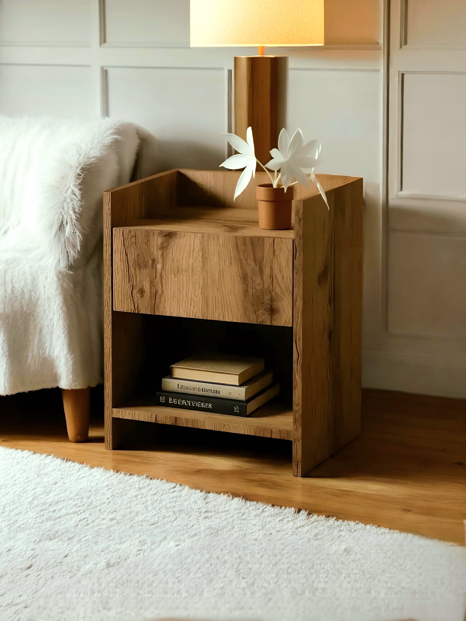 Тумба прикроватная дуб делано