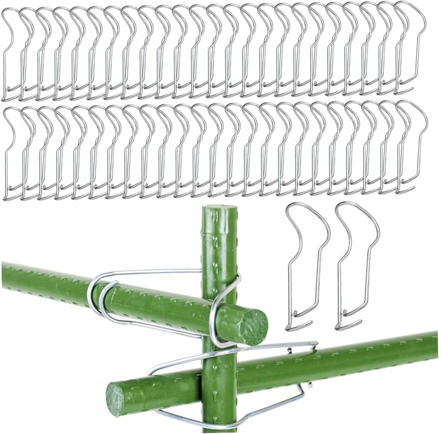 Холдеры Для Растений: 50 Штук Нержавеющая Сталь Быстрая Установка Без Инструментов - Универсальные Крепления Для Винограда И Бамбука Для Здорового Роста Садовых И Комнатных Растений