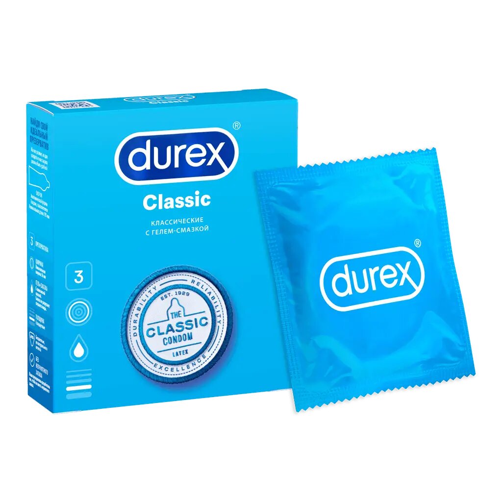 Презервативы Durex Classic классические 3 шт