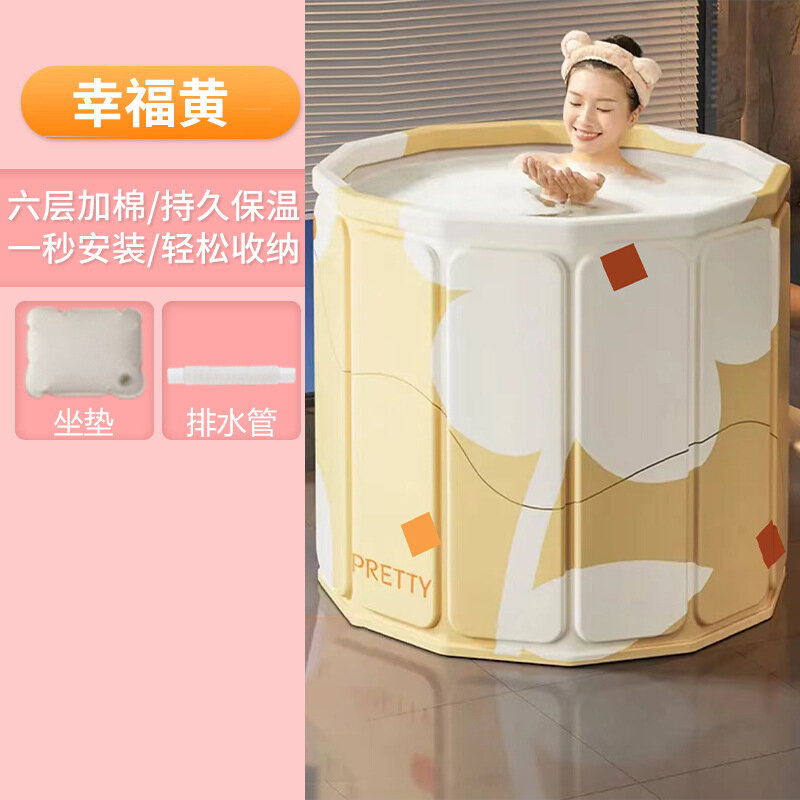 Складное ведро для ванны для взрослых и детей, большое ведро для ванны для взрослых, ведро для полного замачивания тела, домашняя ванна