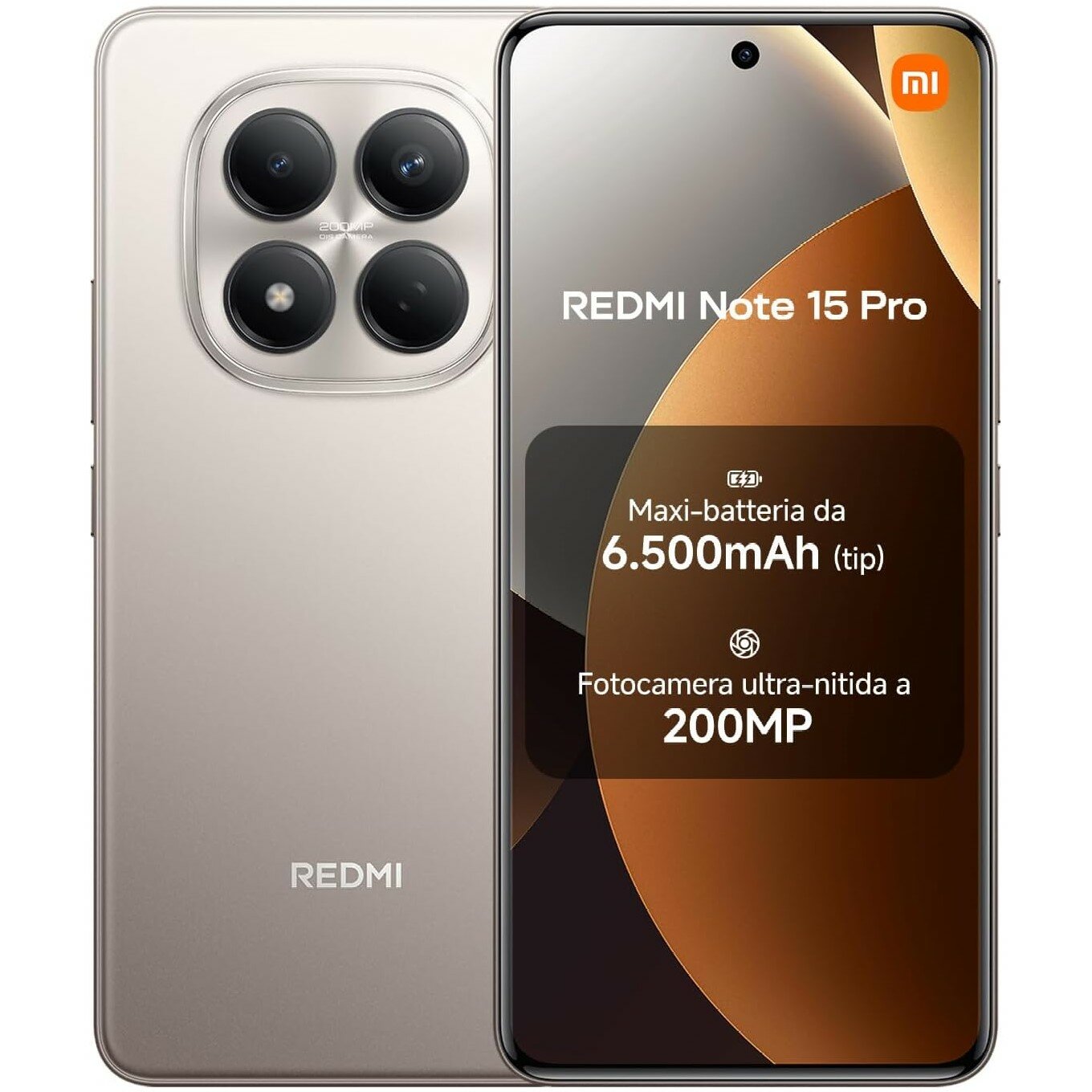 Смартфон Xiaomi Redmi Note 15 Pro 4G 8/256 ГБ (ЕАС/Ростест), NFC, Dual nano SIM, титановый