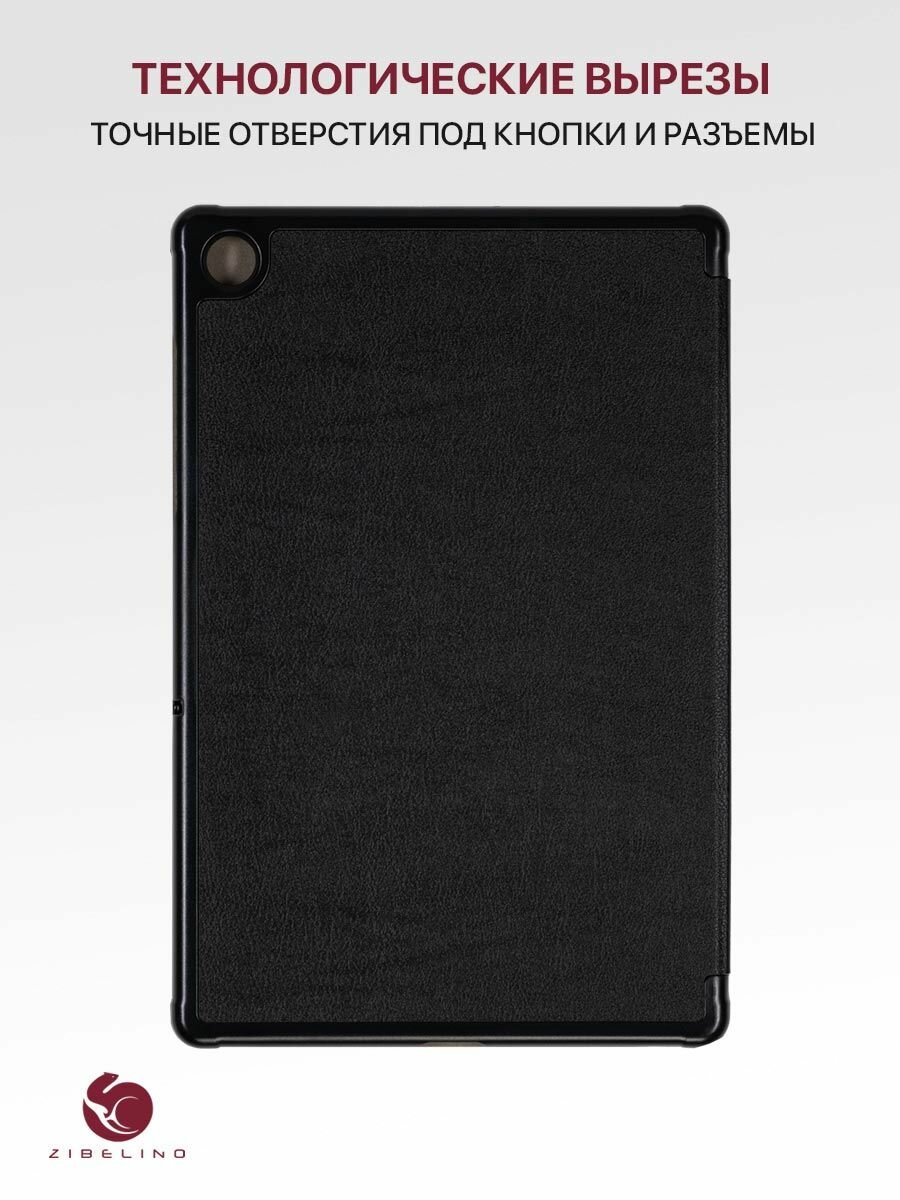 Чехол на Samsung Tab A11 Plus, A9 Plus (X230, X210, X215, X216) 11.0" с рисунком, с магнитом, черный с принтом ВСЁ пздц