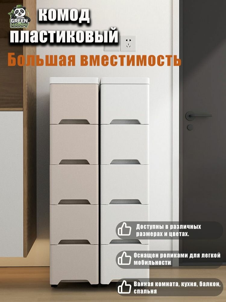 Комод пластиковый с ящиками