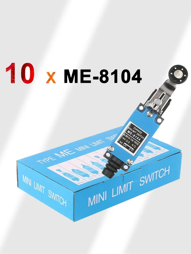 10 кусочков Концевой выключатель ME-8104 Поворотные регулируемые роликовые мини-концевые выключатели TZ-8104 AC250V 5A 1NO 1NC
