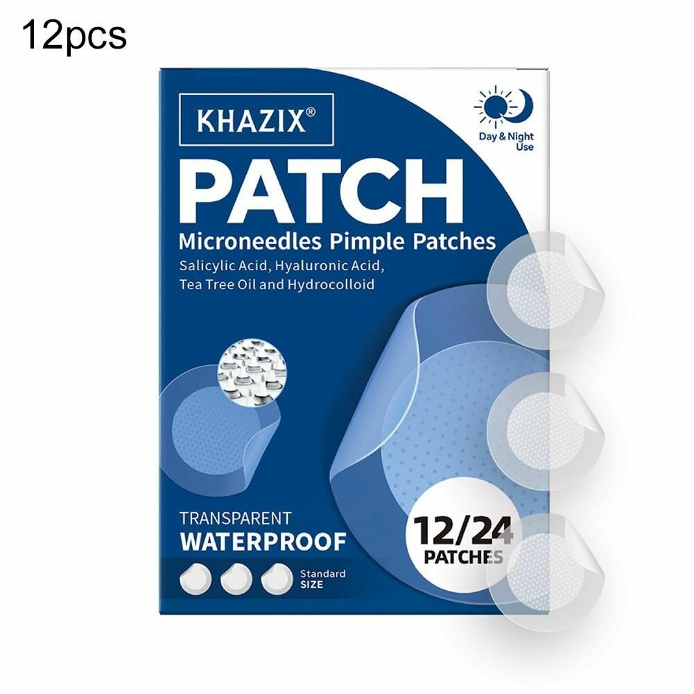 Прозрачные пластыри от прыщей с закругленными углами, маскировка прыщей.12/24pcs