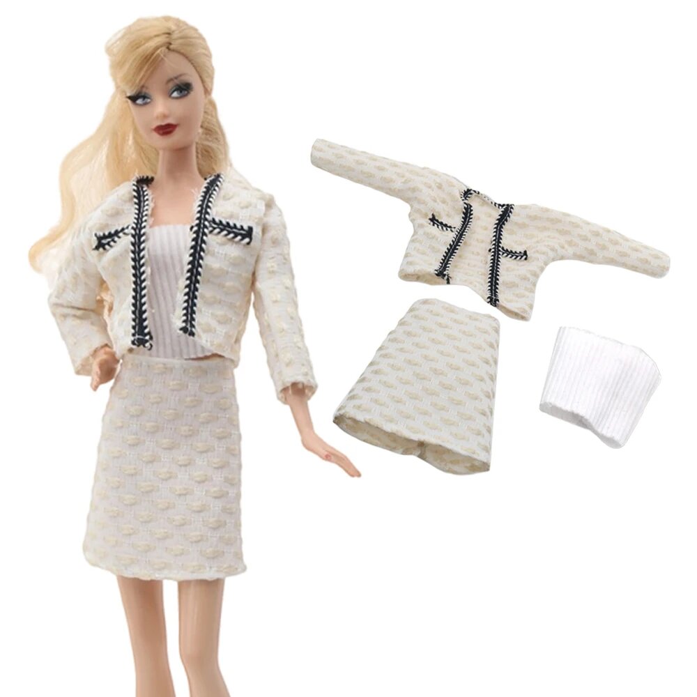 NK 1 комплект 11,5-дюймовой кукольной одежды OL для ролевых игр 29-32 см, кукольное платье принцессы, пальто + топ + короткая юбка для кукол 1/6, аксессуары, подарочная игрушка