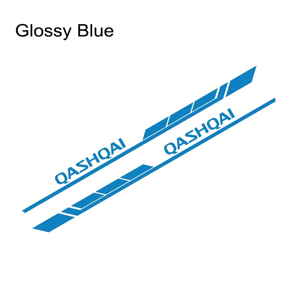 Наклейки на боковую дверь Nissan Qashqai Glossy Blue