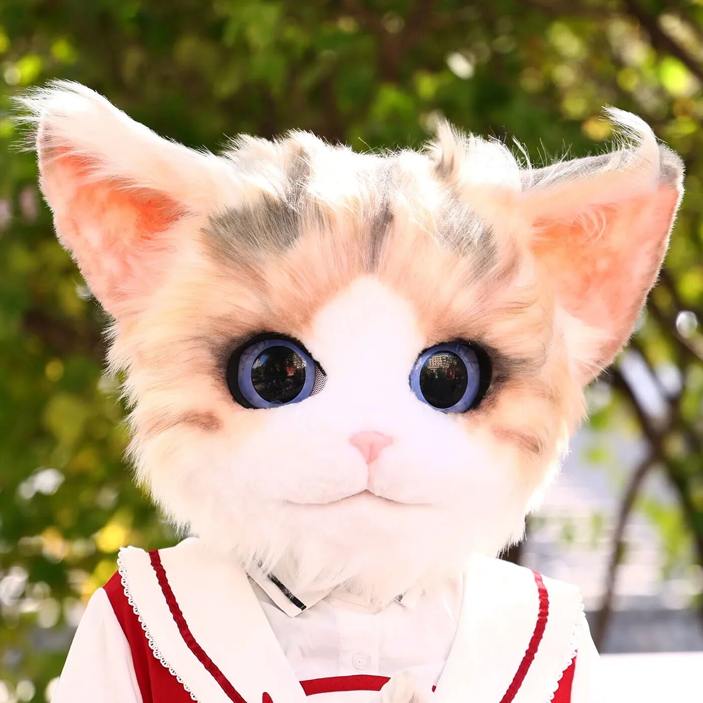 Маска кота Tricolor cat C, пушистая