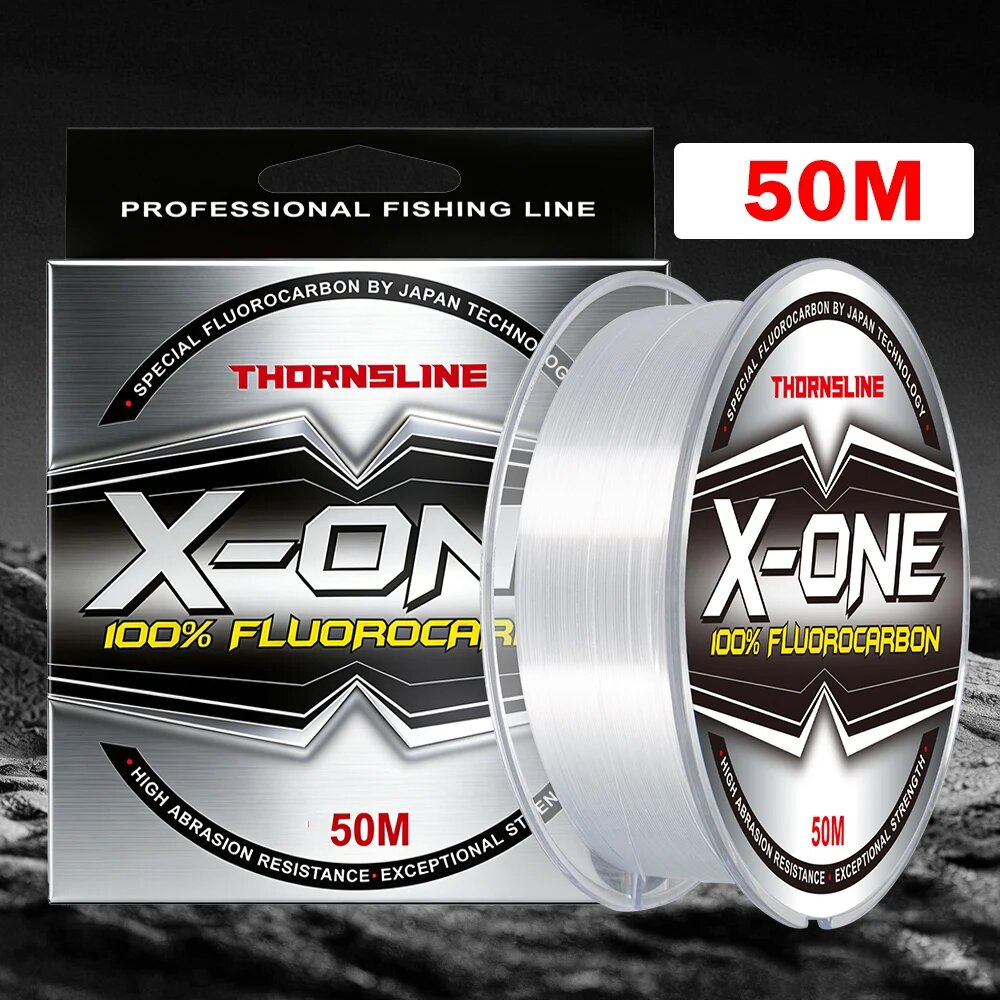 Thornsline 100% флюорокарбоновая леска 50/150м 0.18mm 5LB 2.3KG, 50M White