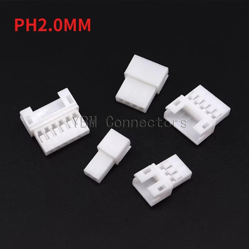 Разъем PH2.0 2P резиновый 50шт