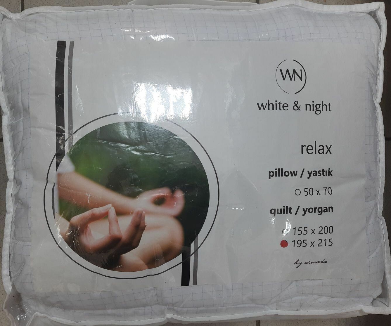 Одеяло WHITE&NIGHT стеганое климат-контроль евро 195/215 см.
