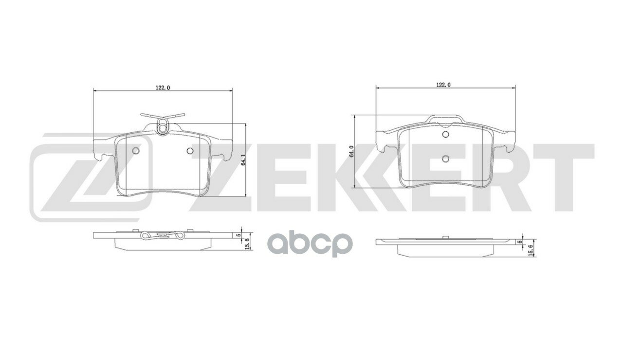 Колодки тормозные дисковые задние Jaguar XJ (X351) 10- XKR (X100) 09- XFR (X250) 08- Zekkert арт. bs-1497