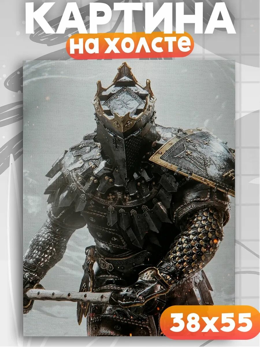 Картина на стену Mortal Shell, на подрамнике, 1шт, 55х38 размер.