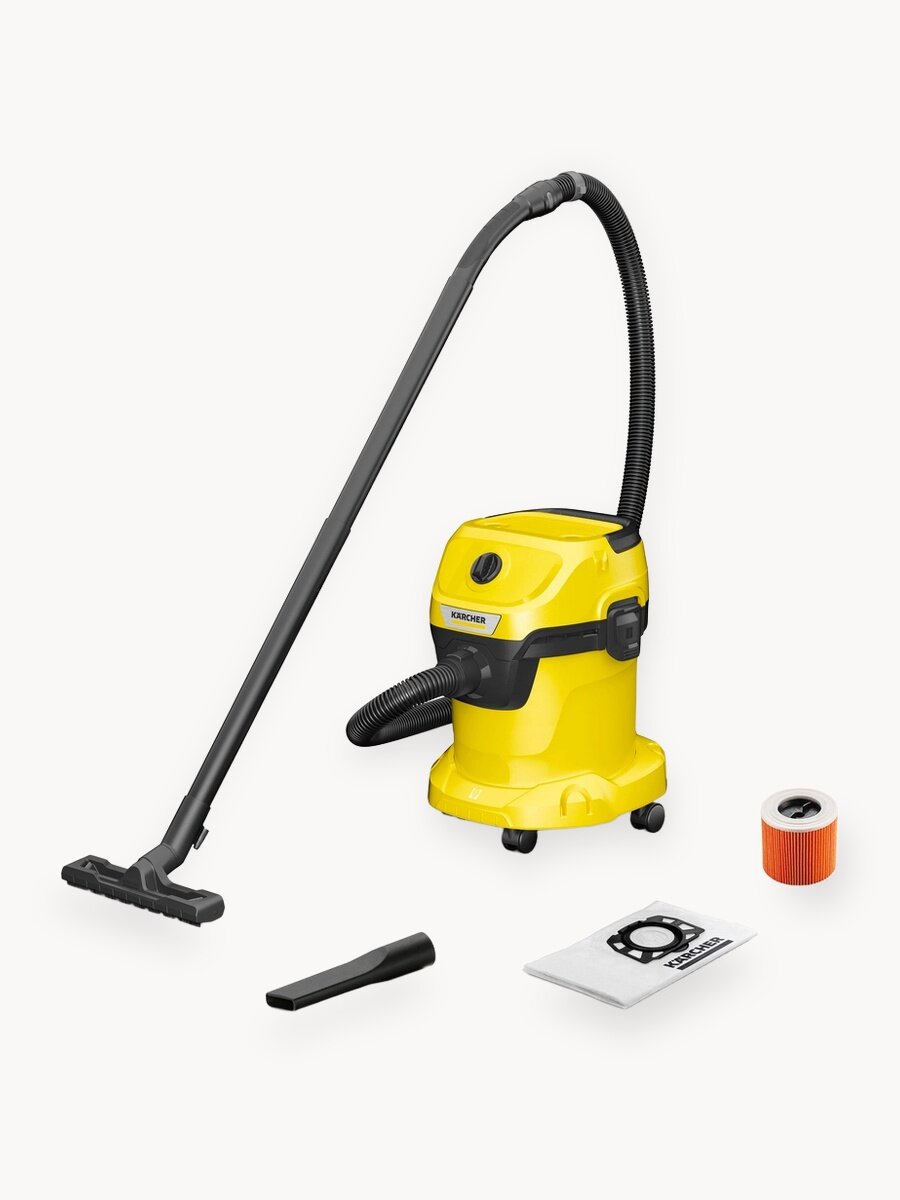 Хозяйственный пылесос Karcher WD 3 V-15/4/20 (1.628-104.0) для сбора сухого и влажного мусора