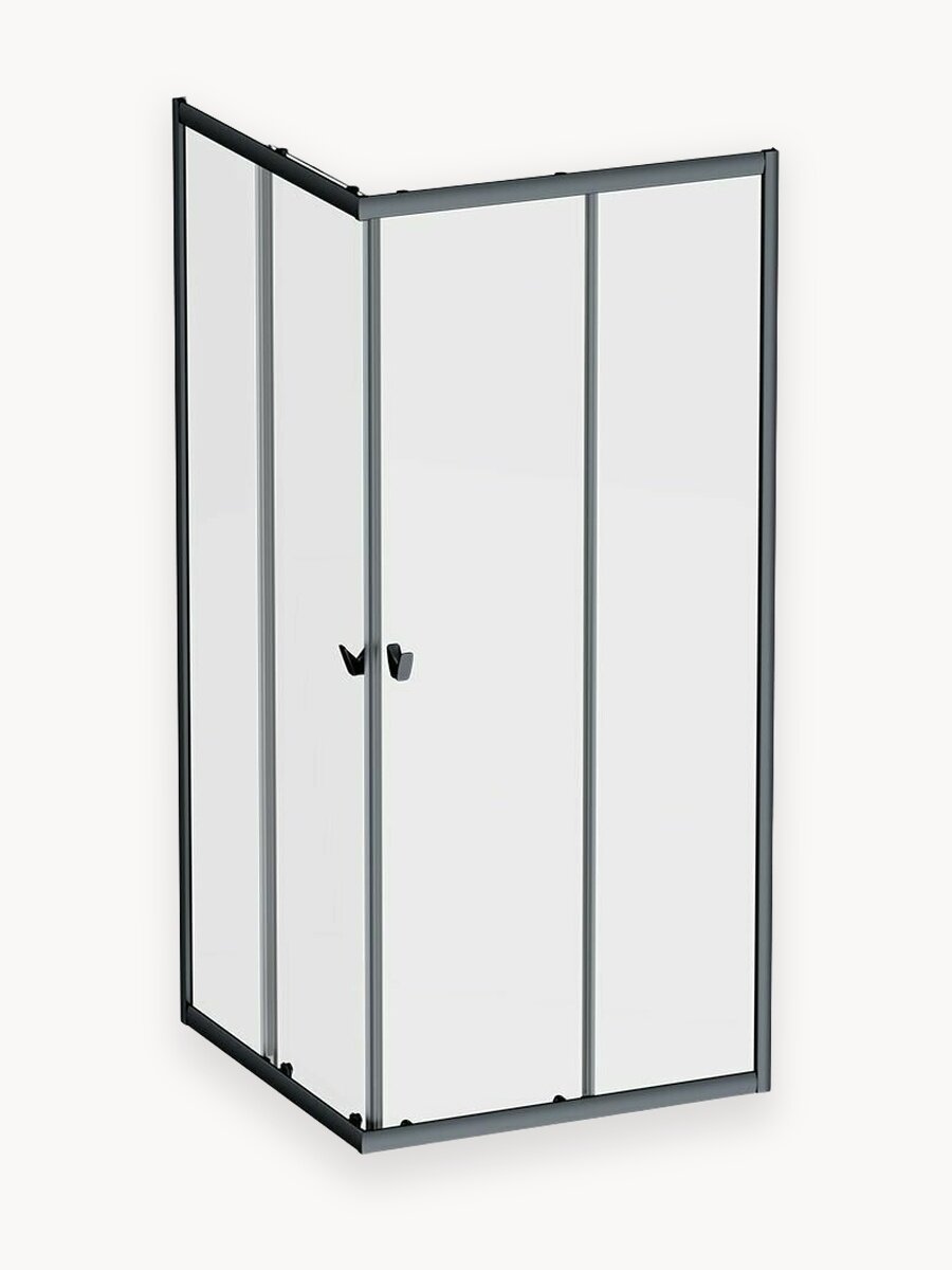 Душевой уголок AM.PM Sunny 90x90, душевое ограждение, без поддона, стекло прозрачное, профиль черный матовый