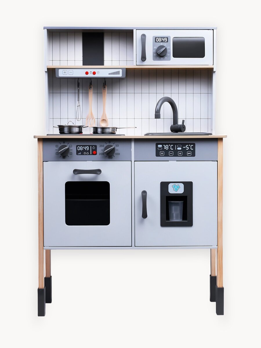 Кухня детская деревянная интерактивная с посудой, звуком и светом . Дарите радость!