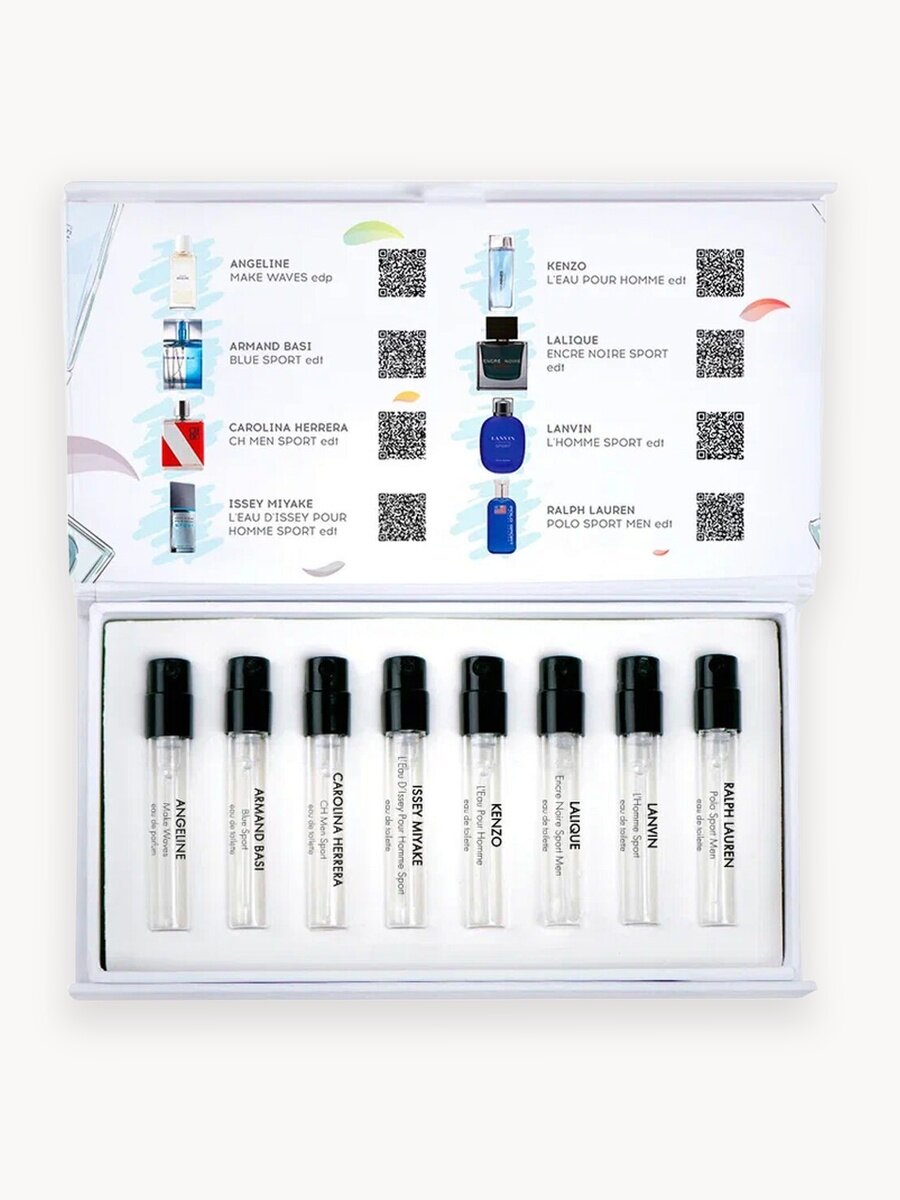 Набор Aroma Box #42, спортивные ароматы, мужской, флакон 1,5 мл, 8 шт.