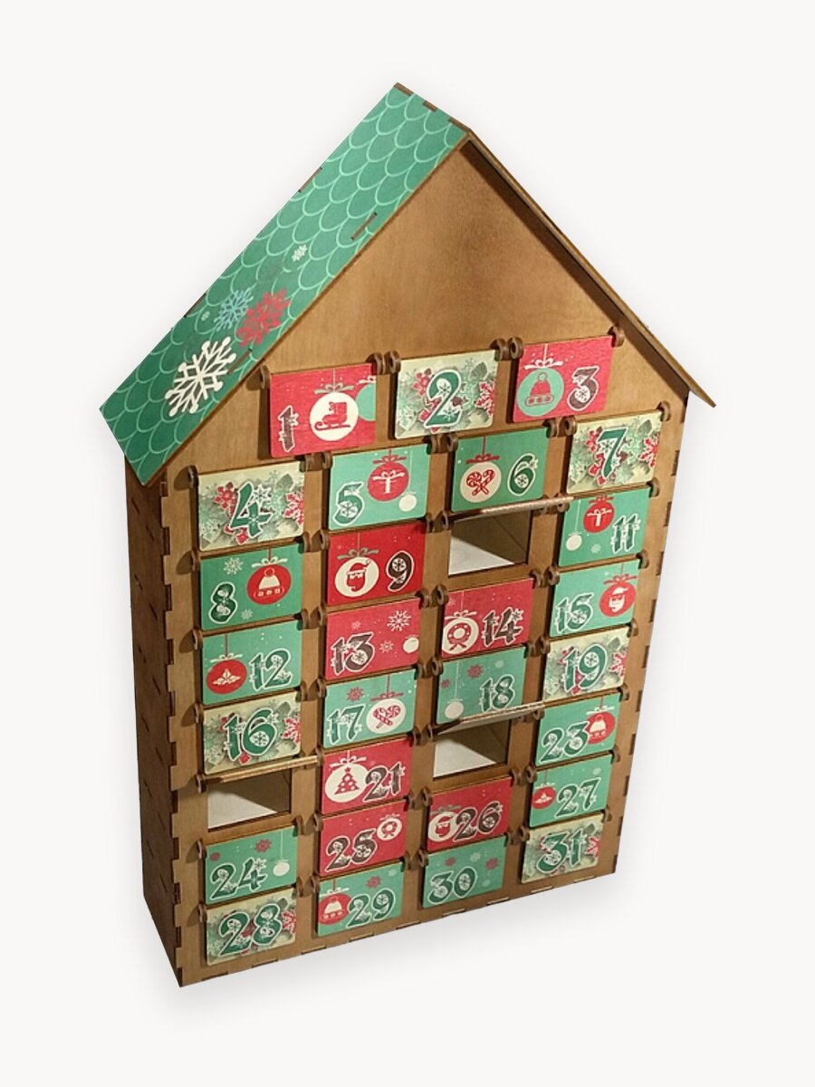 Адвент-календарь для празднования Нового года или Рождества "Снежинки"