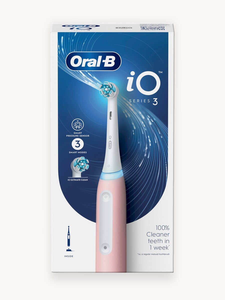 Электрическая зубная щётка Oral-B iO Series 3, Blush Pink, розовый цвет