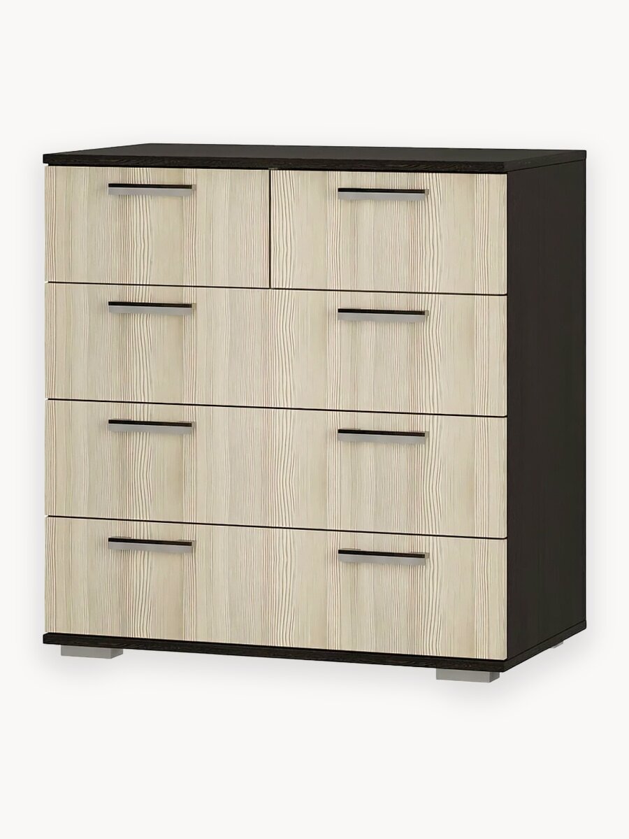 Комод высокий Стандарт 5 NEW, цвет Венге/Лоредо, размер 80х83х46 см.