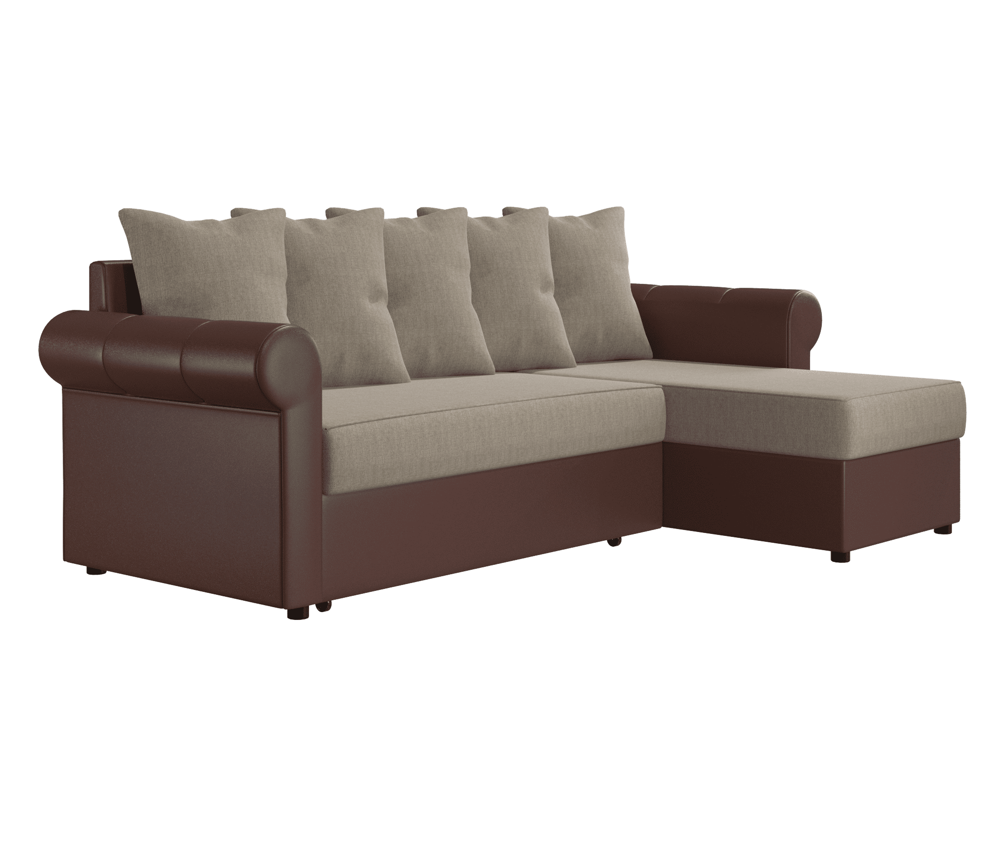 Угловой диван Рейн, Коричневый