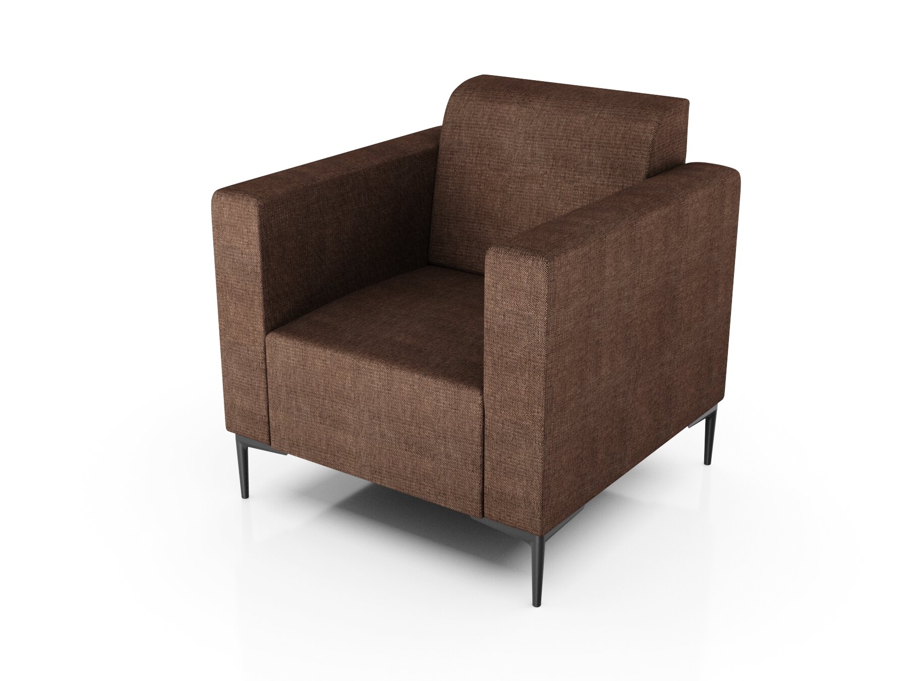 Кресло Arsko Ник Textile, темно-коричневое, рогожка мягкое, для дома, для гостиной, для отдыха дома, на балкон, лофт