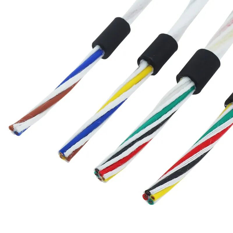 NIQEZNIL Буксирный кабель медный 18/20/22AWG 2-8 жильный 5м 22 AWG 0.3mm2, 6 cores 5meters