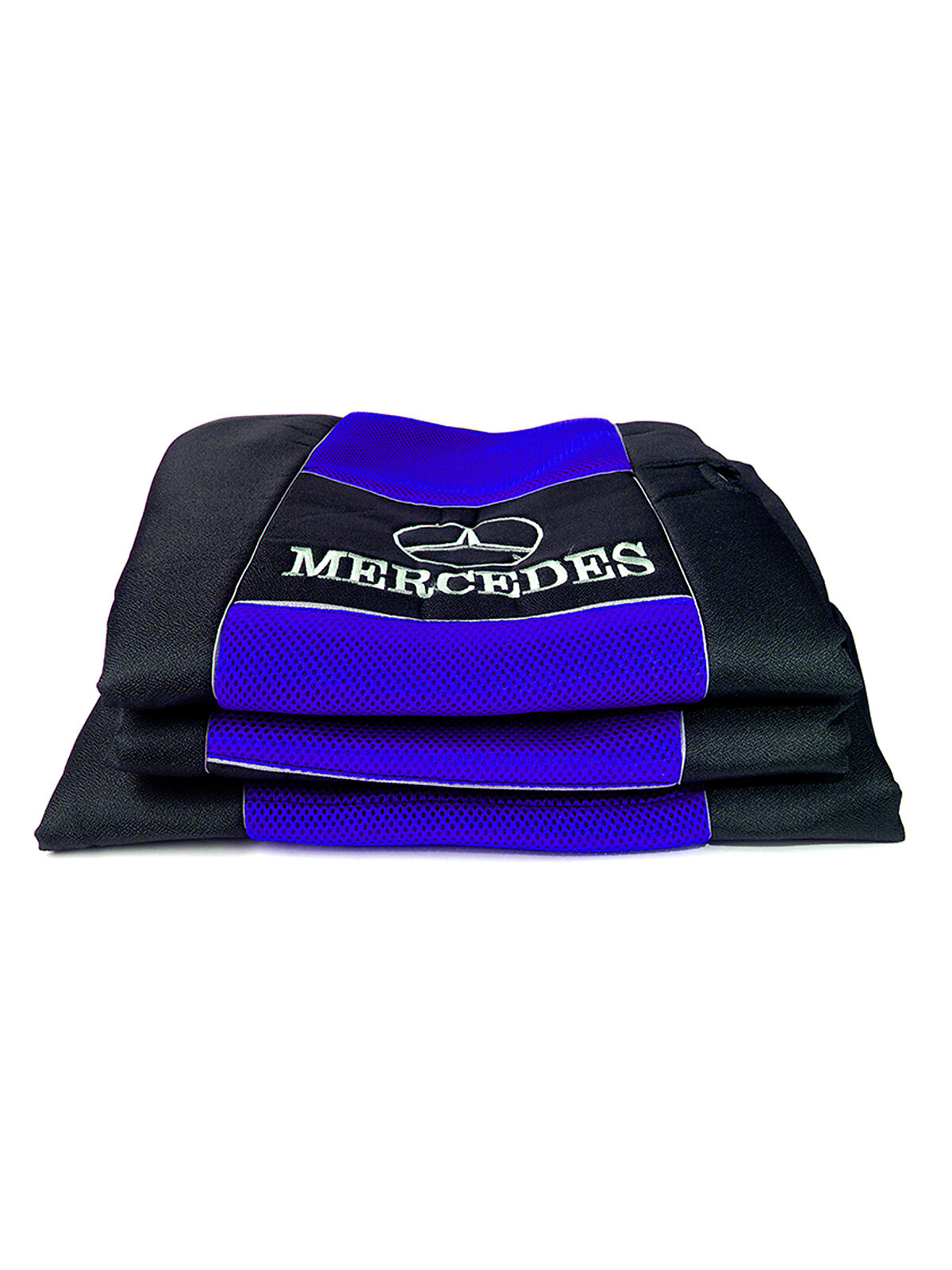 Чехлы на сиденья для MERCEDES ACTROS Megaspase, AXOR, ATEGO" (1 ремнь/ 1 высокое и 1 низкое сиденья) Цвет синий. (Жаккард) Производство Россия (18444)