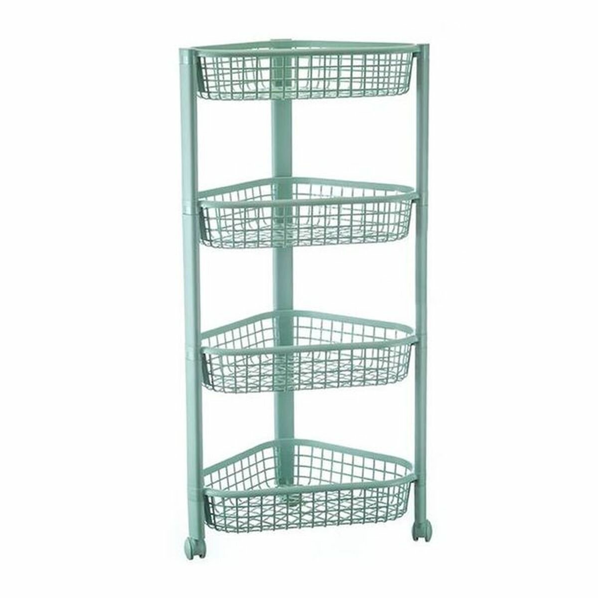 Полка угловая евро (4 секции) на колесах Белый IDEA (М-Пластика) М2757