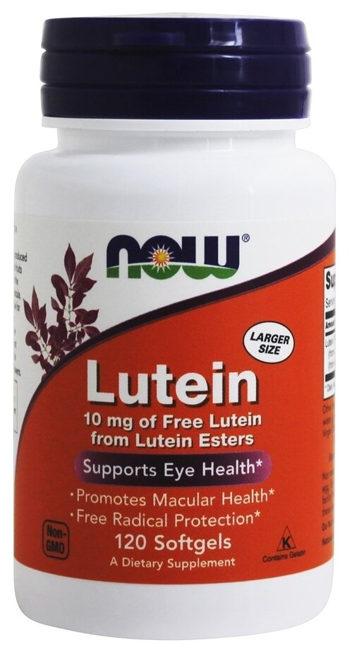 Лютеин NOW Lutein Esters капс, 10 мг, 150 г, 120 шт.