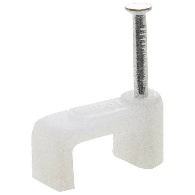 Скоба для крепления кабеля прямоугольная 12мм 20 штук белая