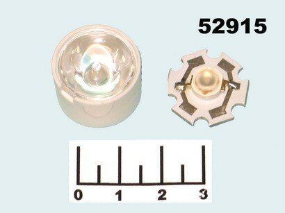 Светодиод LED 3W синий LXHL-B3S/O с линзой