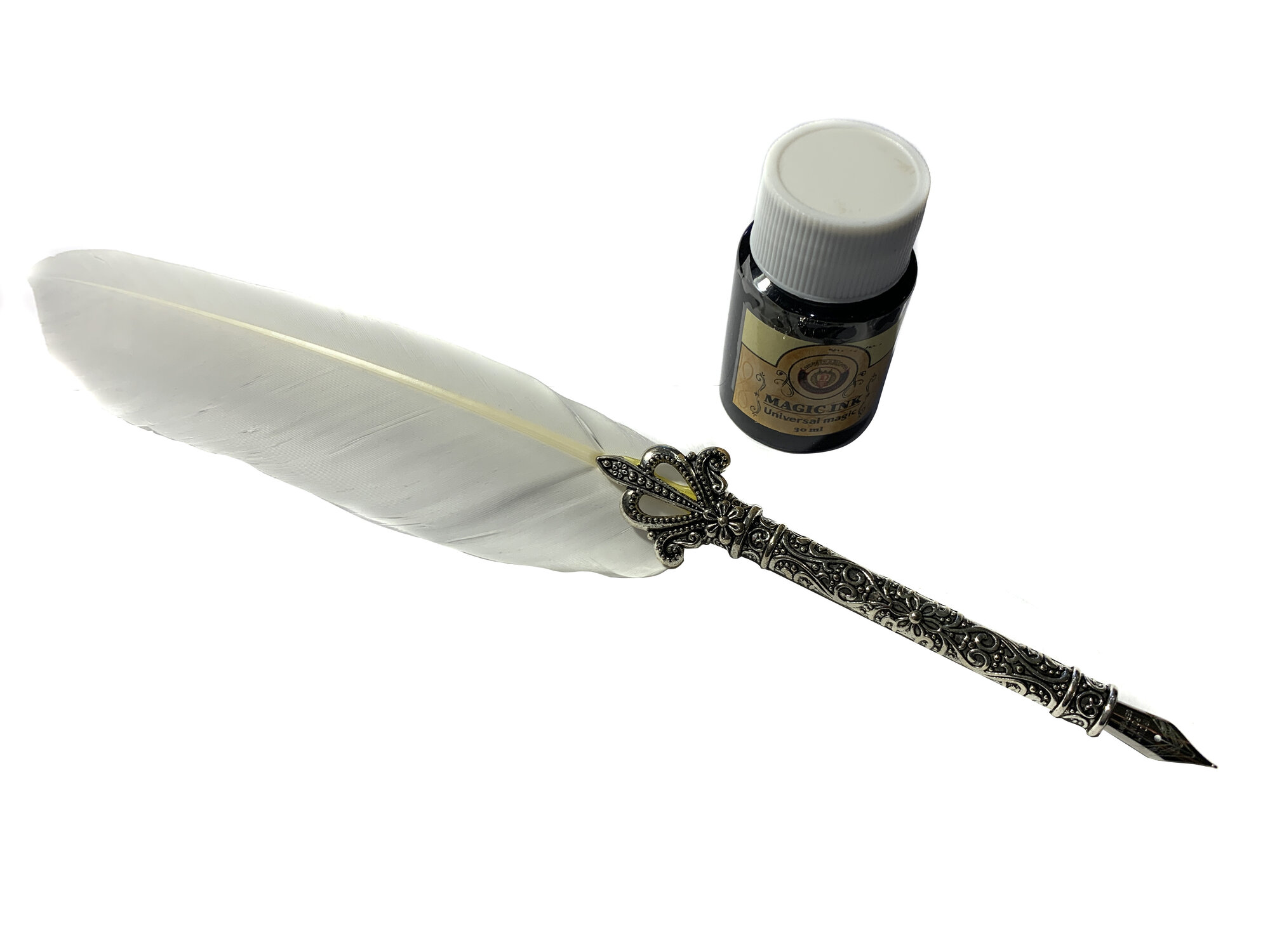 Магический комплект Перо белое + Чернила Универсальные