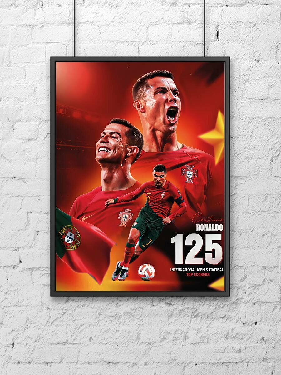 Постер для интерьера на стену (30х40 см). Футбол - Криштиану Роналду
