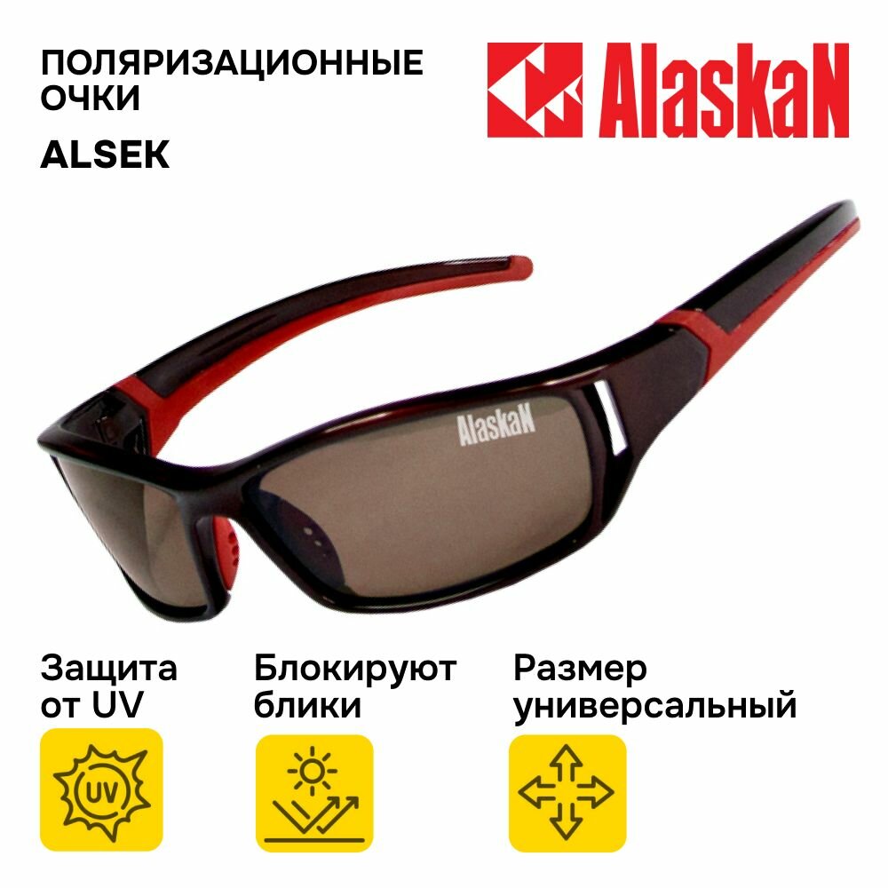 Очки солнцезащитные мужские Alaskan AG17-02 Alsek brown, очки поляризационные мужские для рыбалки и вождения