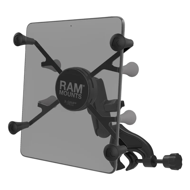 RAM-B-121-UN8U крепление RAM X-Grip для 7"-8" планшетов на штурвал, струбцина, шары 25 мм (1") муфта 95 мм