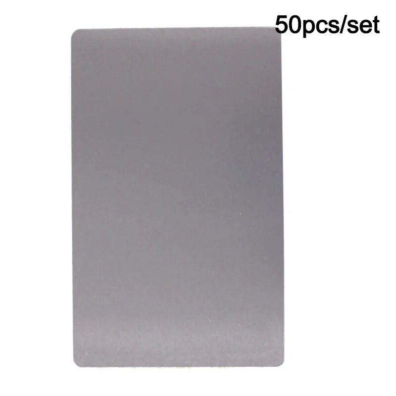 Металлические визитные карточки из алюминия, золотые, 50 шт Серый, Sliver