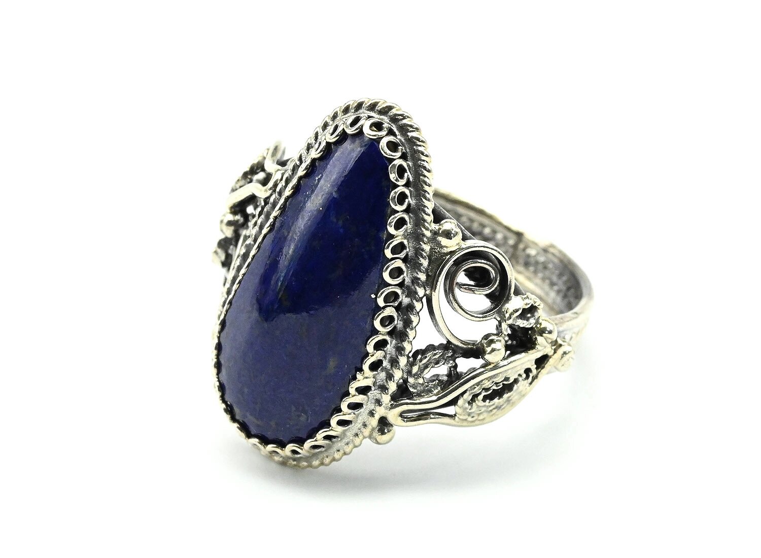 Кольцо, лазурит