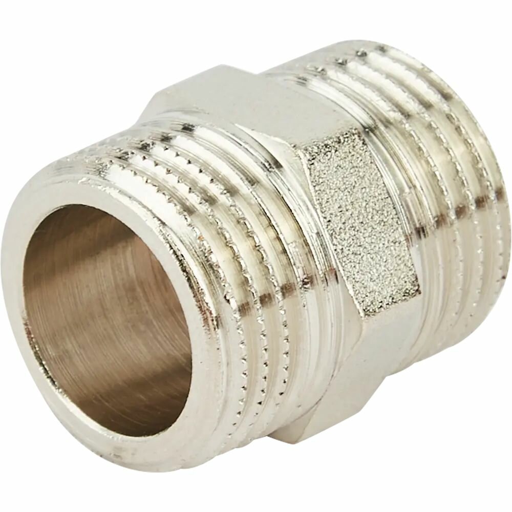 Ниппель 1/2"x1/2" НР латунь SFT-0004-001212