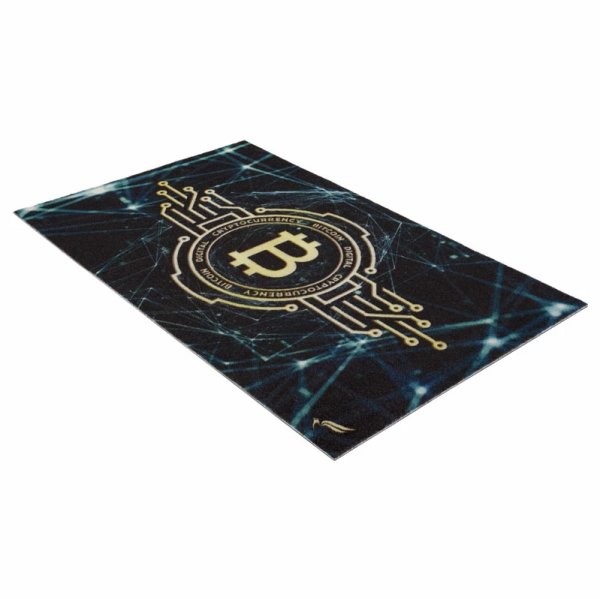 Коврик влаговпитывающий SHAHINTEX DIGITAL PRINT (06) «Биткойн» 60x90