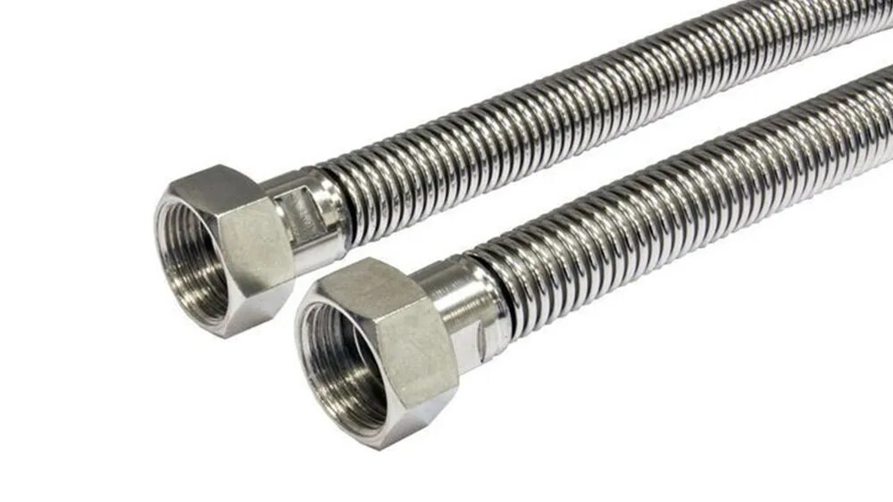 Подводка для газа нержавейка сильфон 100 см 3/4 гайка-гайка MILLENIUM PGSF34100 ЛОТ 2 шт