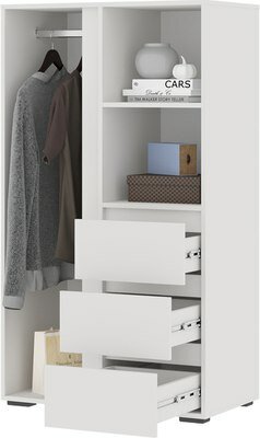 Шкаф для одежды Mio Tesoro Хелен ШК 06 81х46х142 см, для спальни, белый